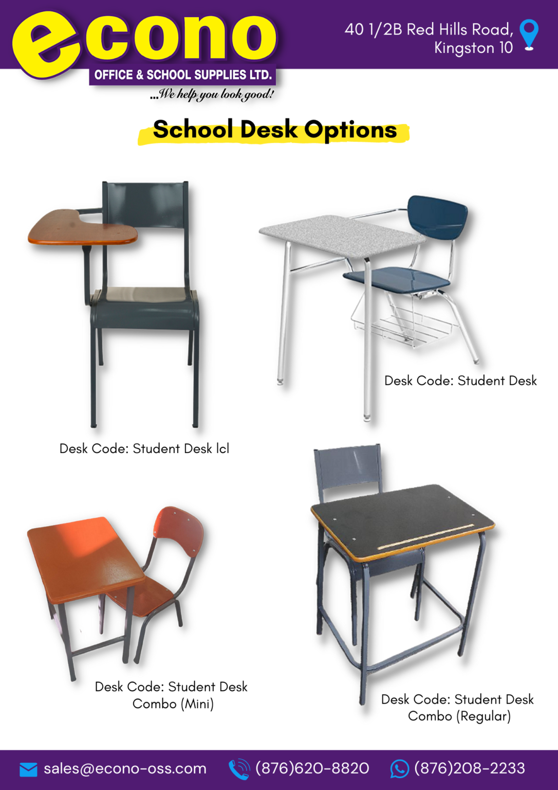 Student Desk – Econo Office & School Supplies Ltd