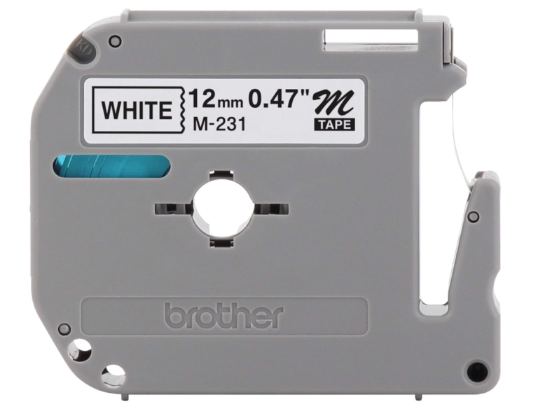 1/2″ Brother Label Tape – M231 Black on White – Econo Office & School ...